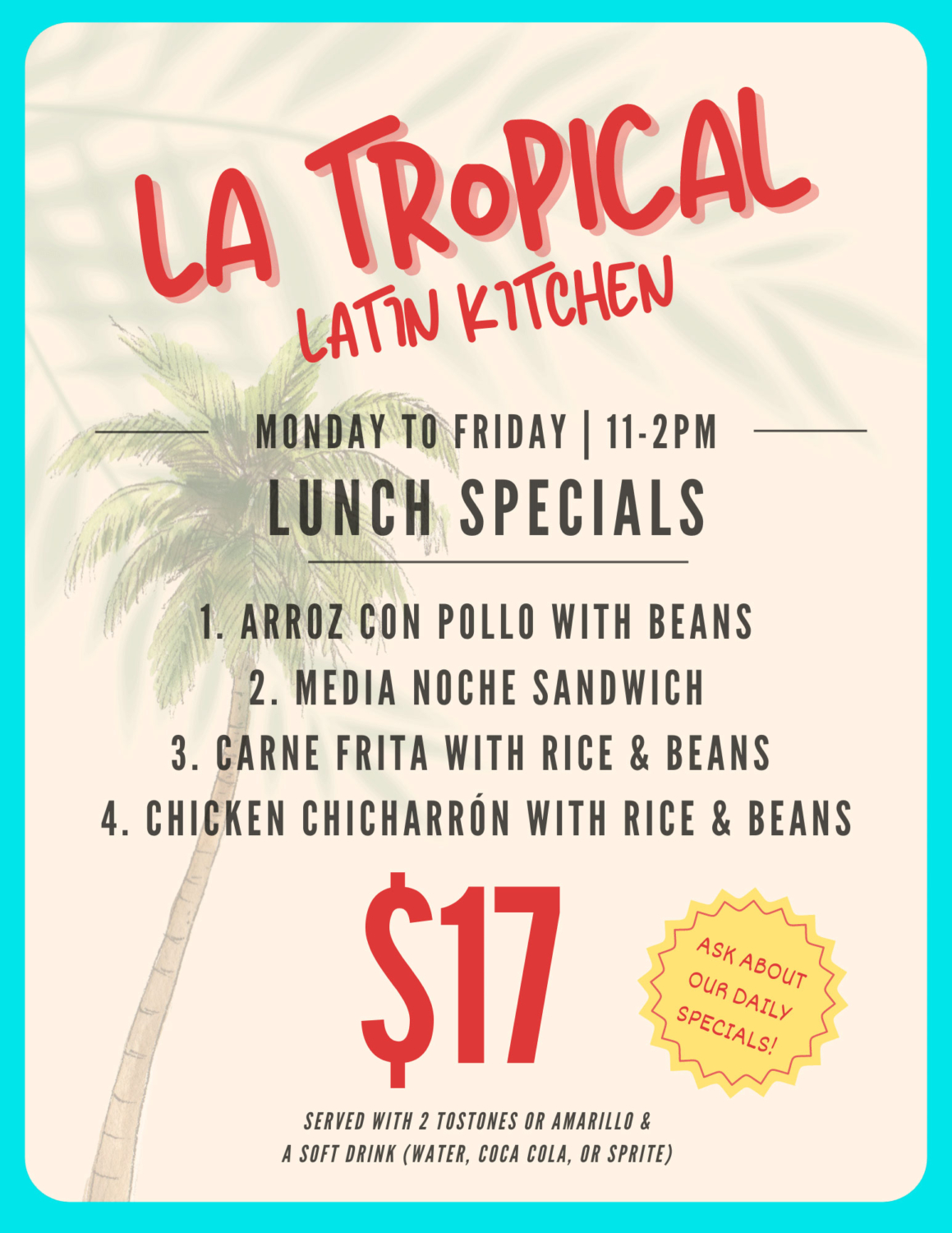 Menu – La Tropical Atlanta